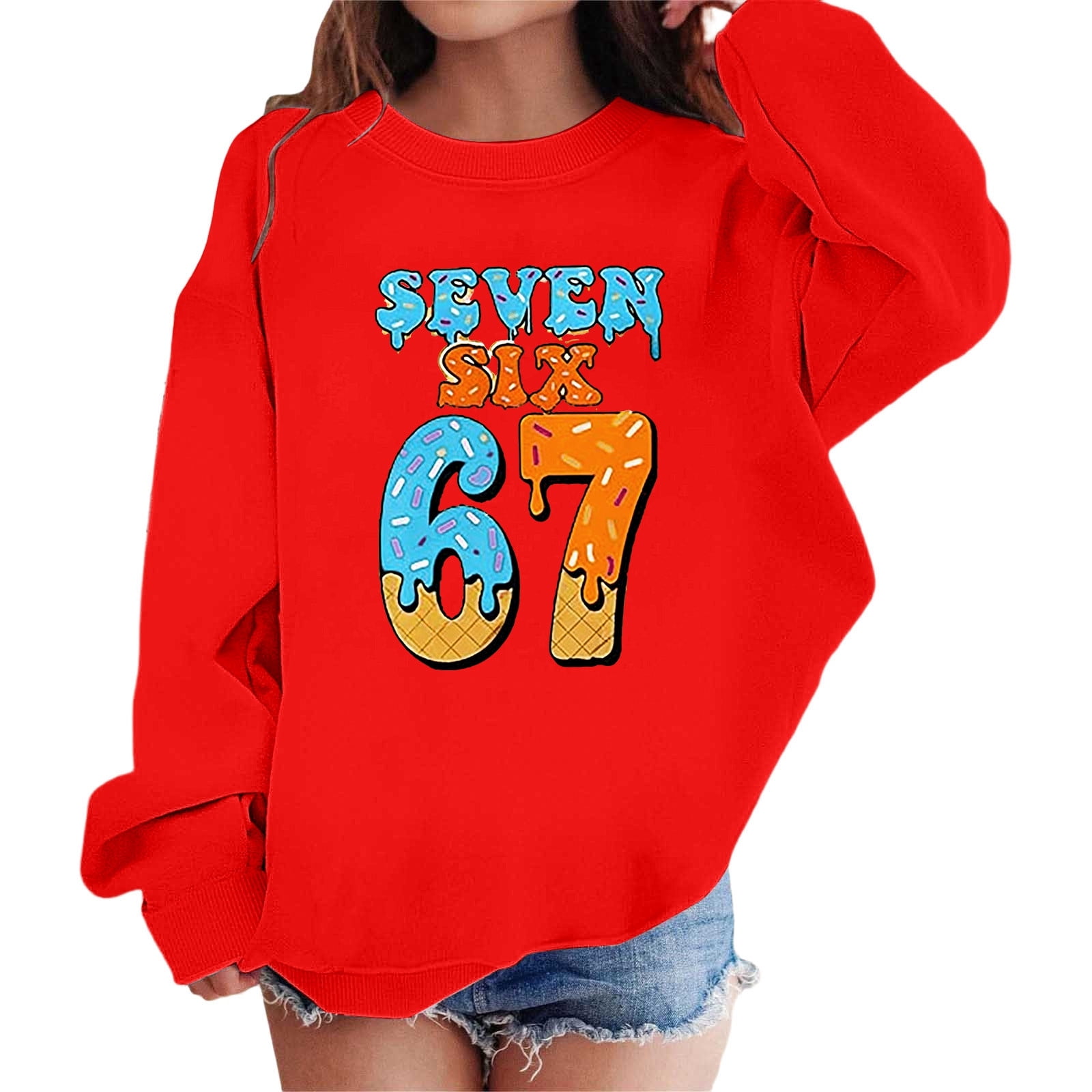Girls Boys Casual Loose Fit Pullover Sweatshirt Long Sleeve Crewneck ...