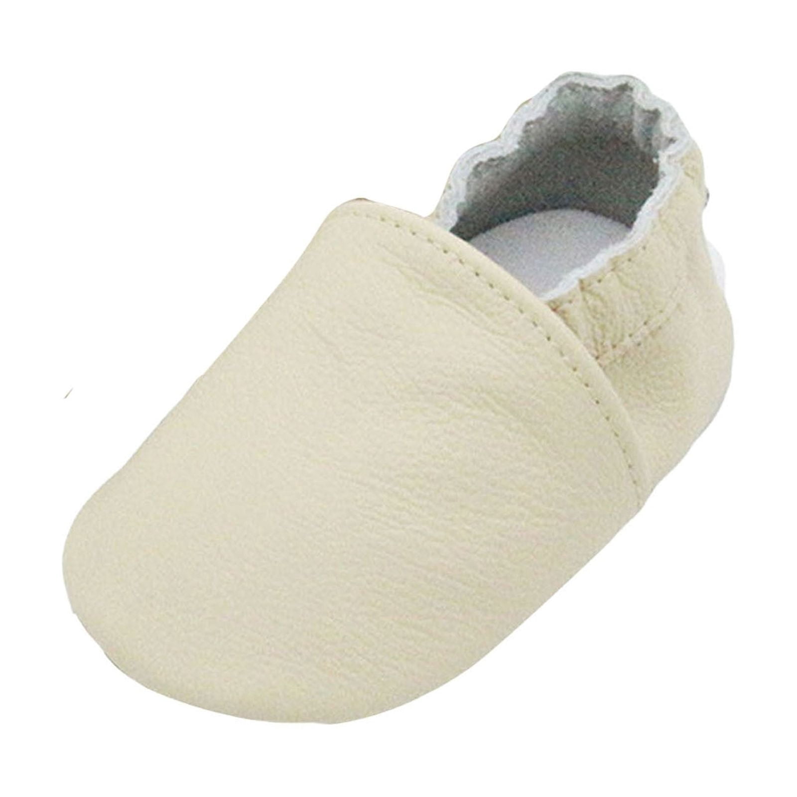 Girls Boys Crib Shoes Toddler Slip-on Soft Sole First Walkers Leather ...