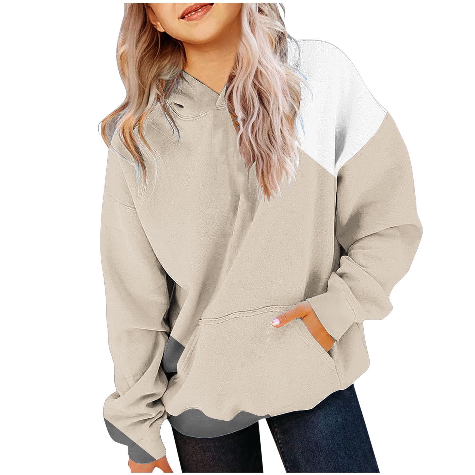 Girls Boys Cute Hoodies Gradient Color Hoodie Long Sleeve Drop Shoulder ...