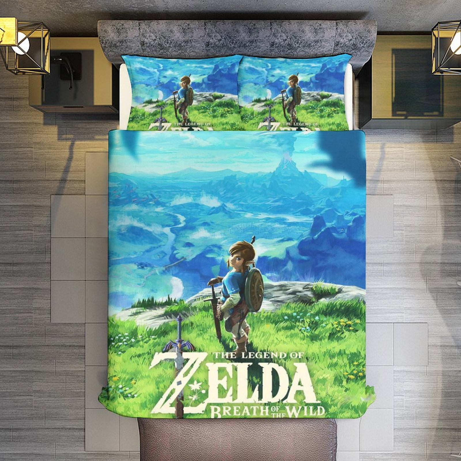Girls Boys Legend Of Zelda Comforter Cover Set 3 Piece Bed in A Bag 3D ...