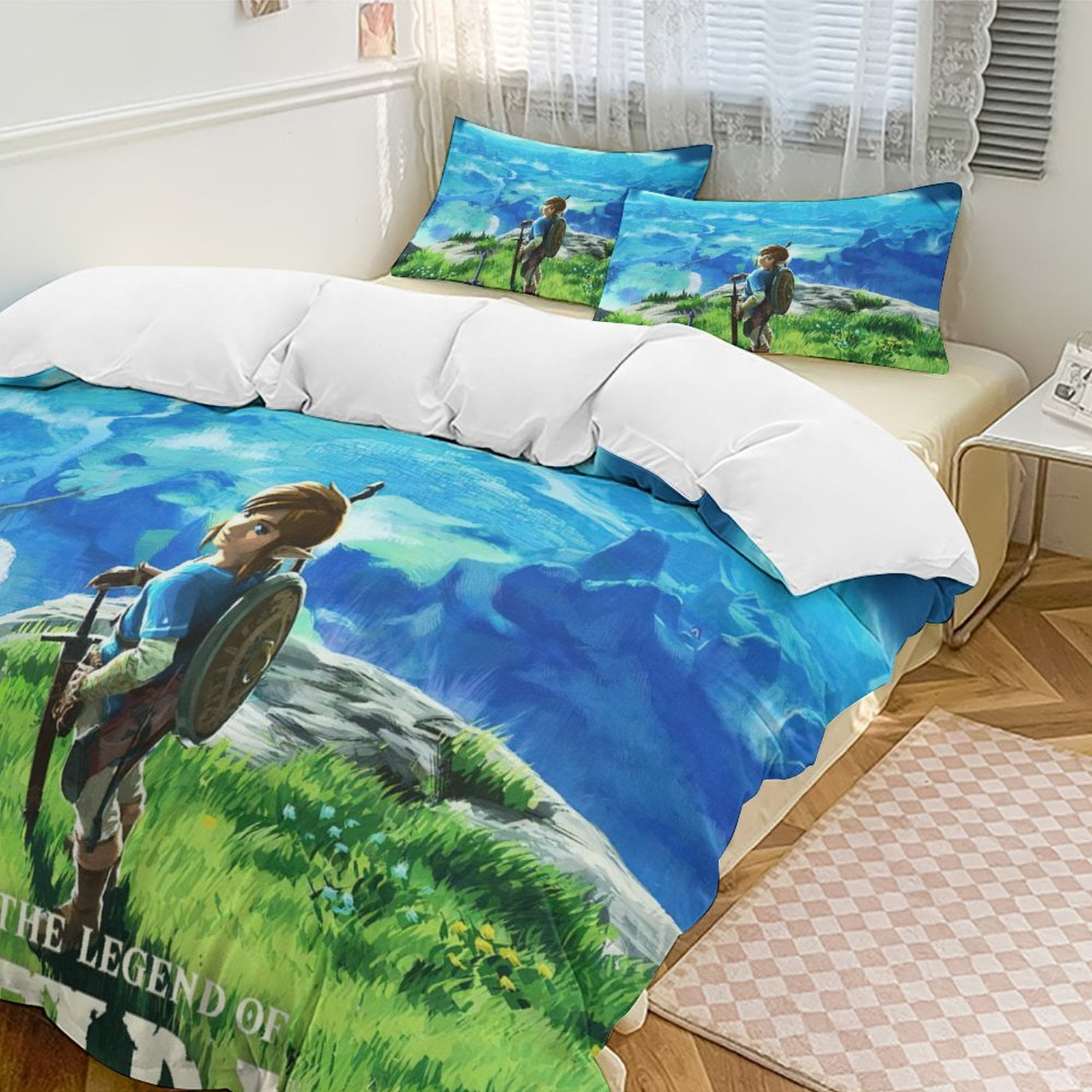 Girls Boys Legend Of Zelda Comforter Cover Set 3 Piece Bed in A Bag 3D ...