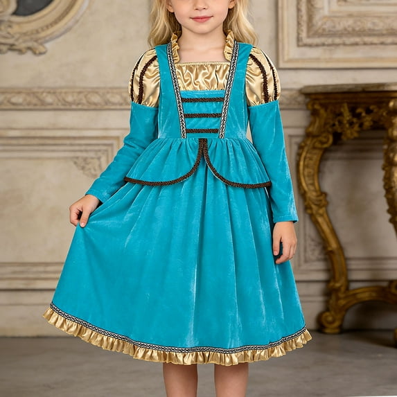 Girls Boys Medieval Scottish Princess Dress Up Skirt Role Play Outfit ...