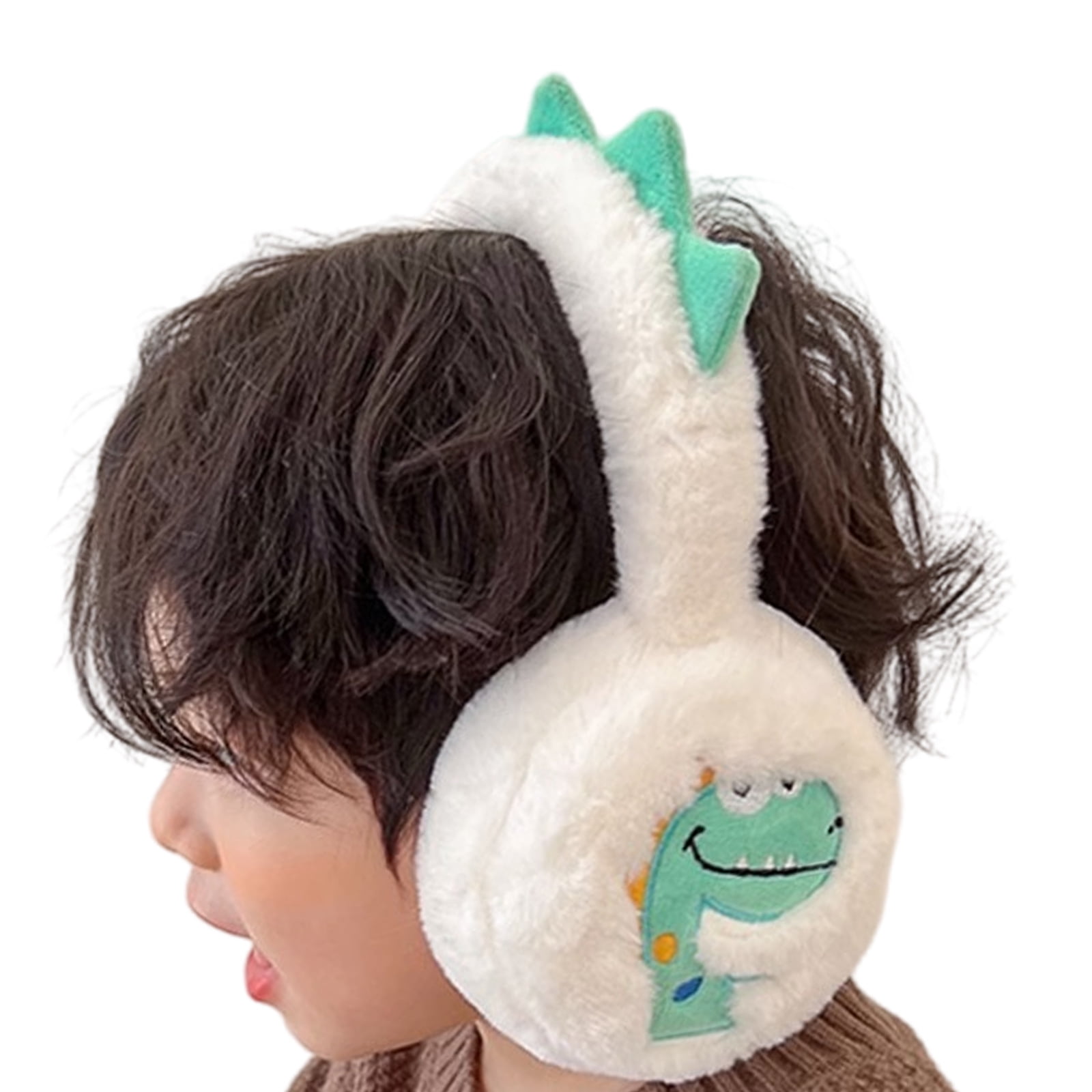 Girls Boys Plush Earmuffs Cartoon Dinosaur Earmuffs Winter Warm Ear ...