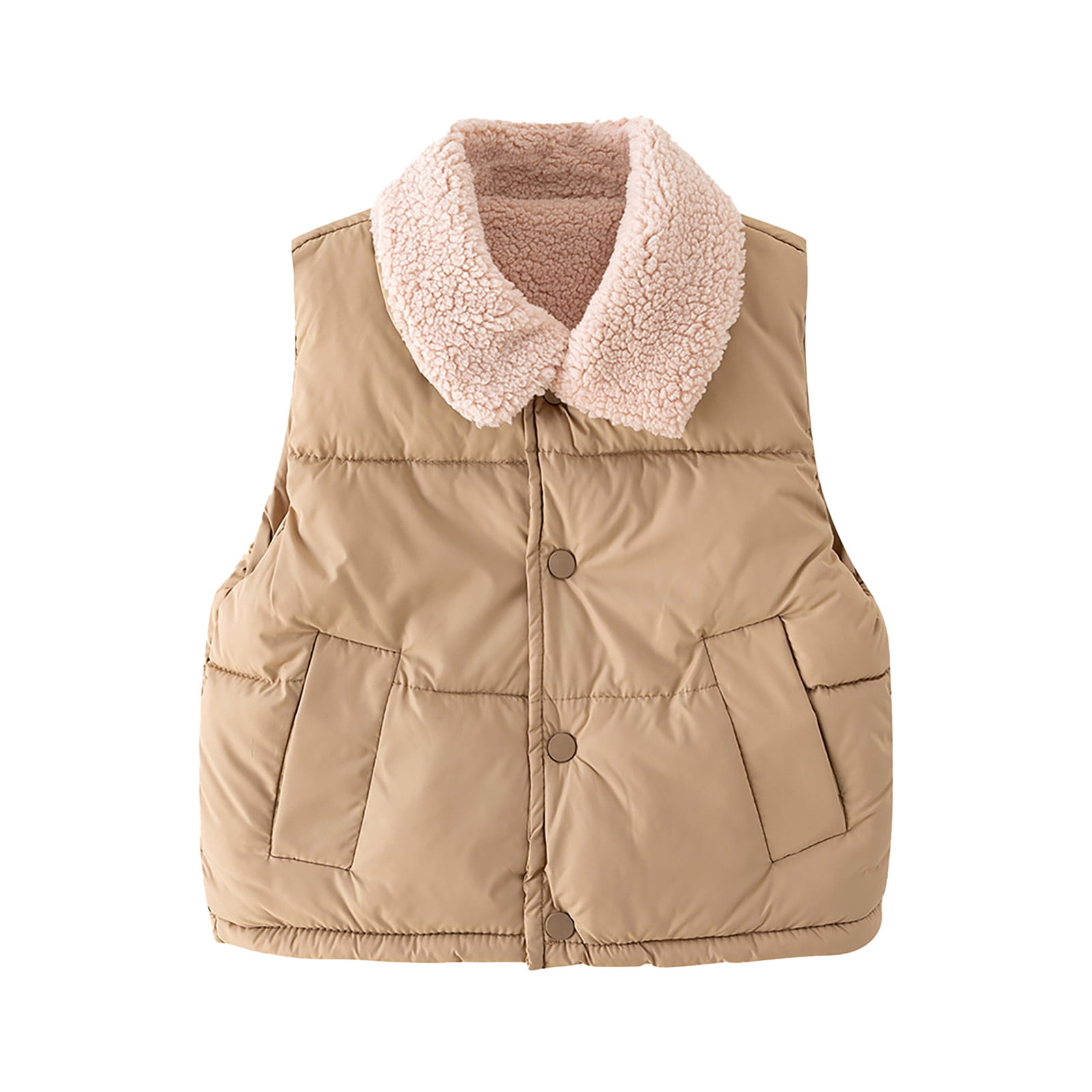 Girls Boys Puffer Vest Winter Kids Warm Gilet Waistcoat Zipper Hooded ...