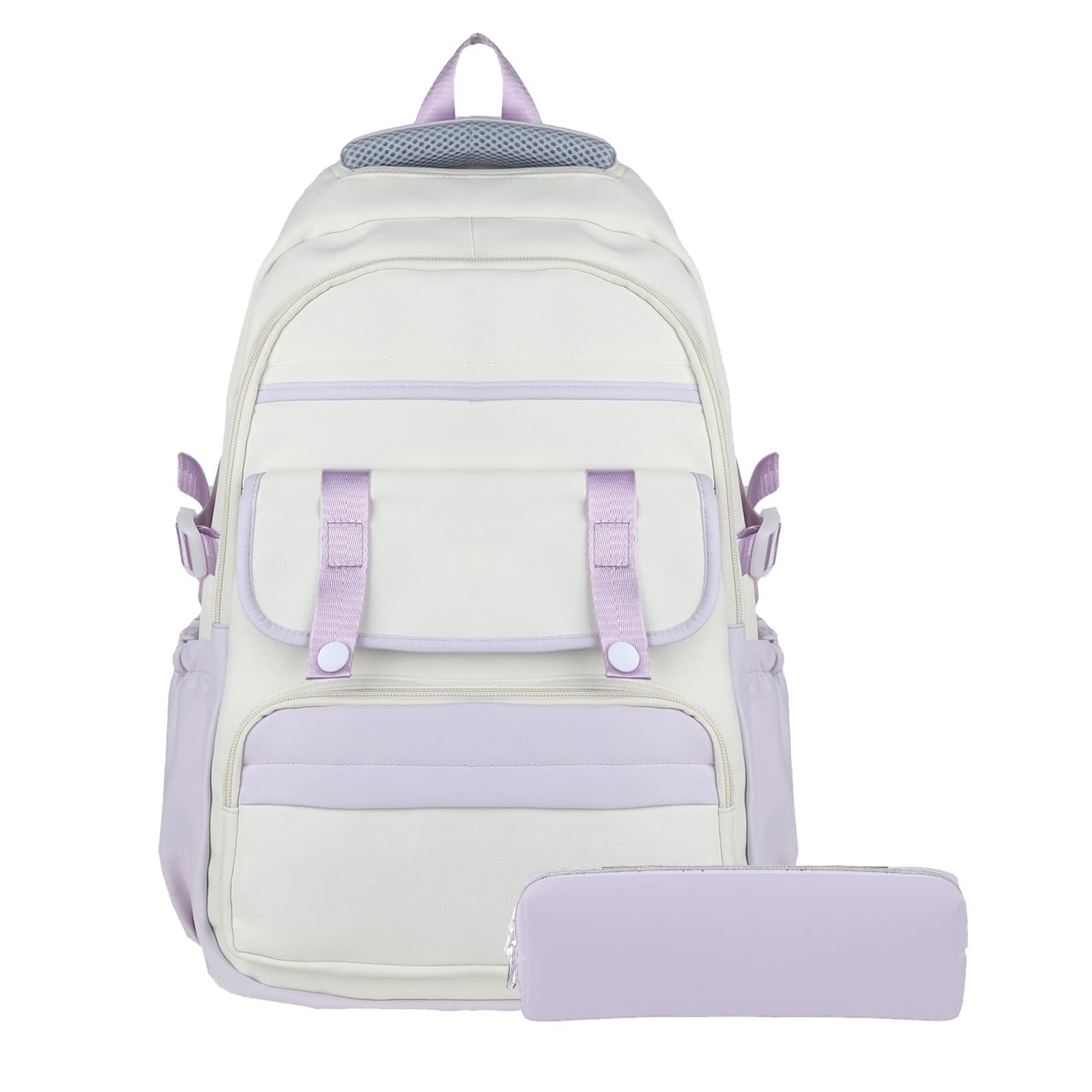 Women's Backpack - 18 Inch Pink Large Capacity Casual Backpack, Nylon ...