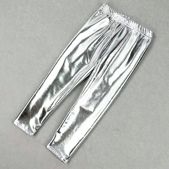 Girls Boys Shiny Metallic Dance Tights Pants Jazz Hip Hop Dancing ...
