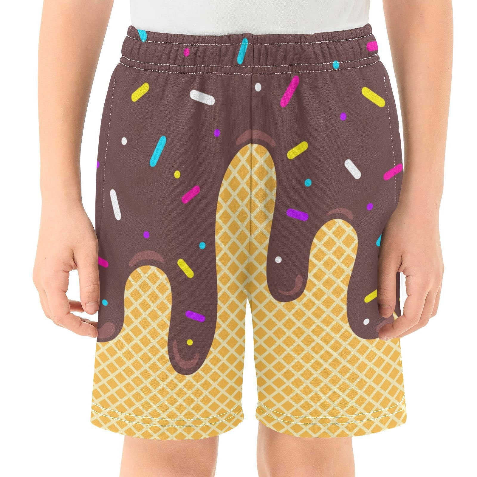 Girls Boys Shorts Baseball Style Athletic Sports Shorts Funny Melting ...