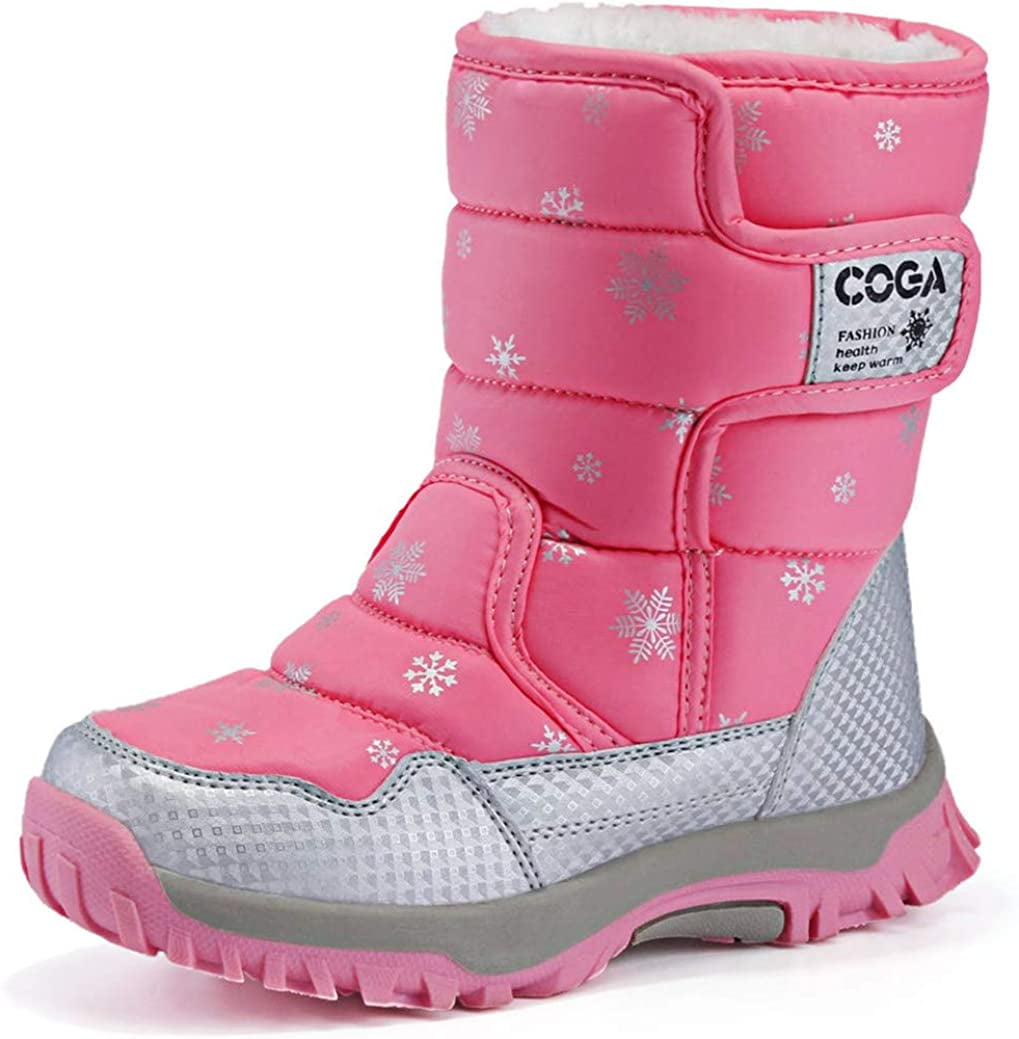 Girls Boys Snow Boots Winter Outdoor Waterproof Slip Resistant Cold ...