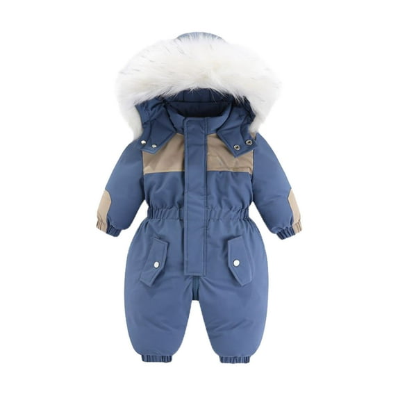 Girls Boys Snowsuit Kids Winter Coat Toddler Baby Snowsuit Jacket ...