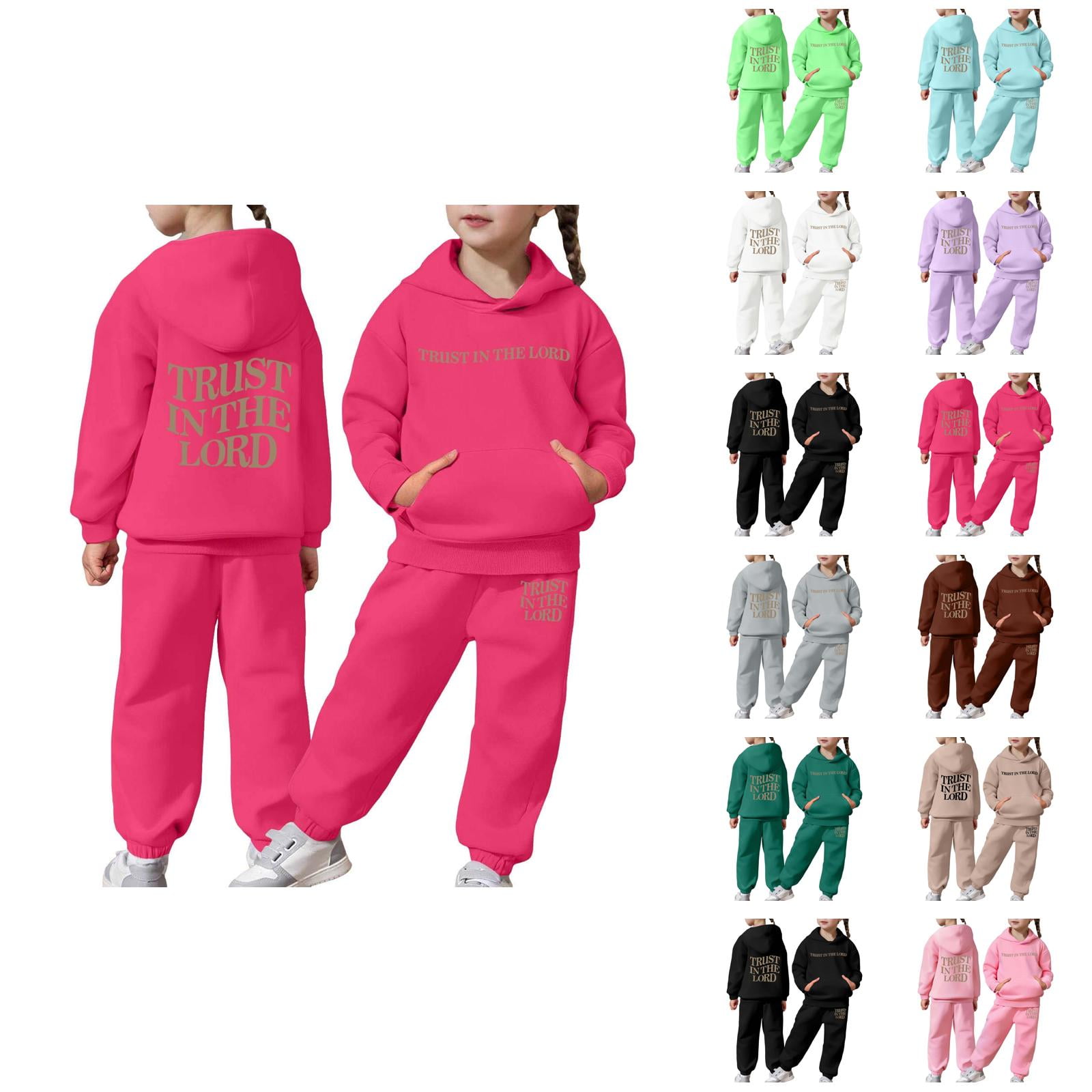 Girls Boys Sweat Set Christian Hoodie and Jogging Sweatpants 2 Piece ...