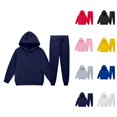 Girls Boys Sweat Suit 2025 Basic Hoodie 2 Piece Matching Sweatsuit Kids ...