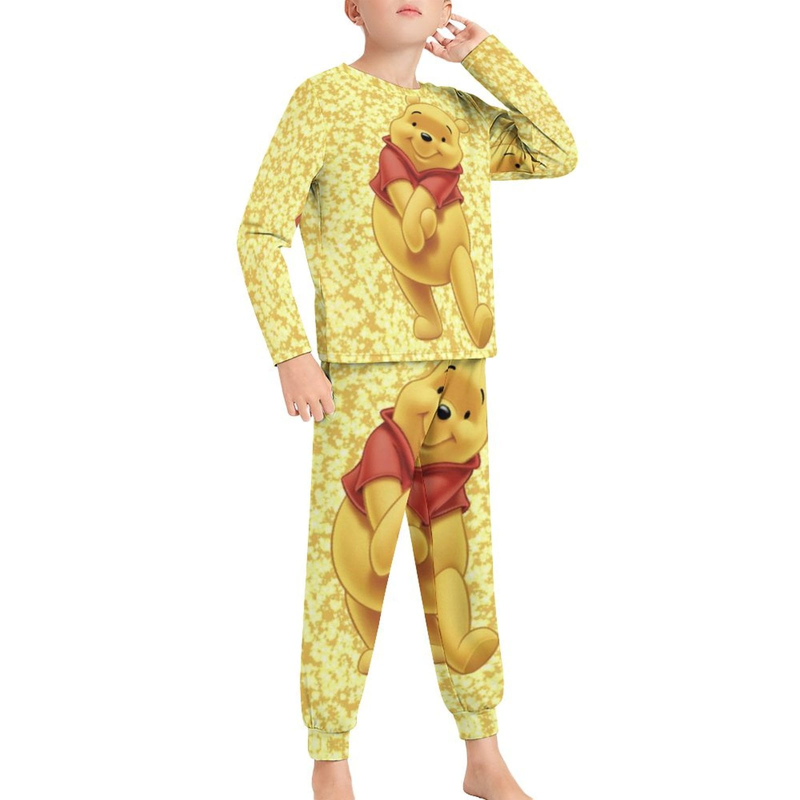 Girls Boys Winnie The Poo T Shirt Pants Set Pajamas Set Outfits Casual ...