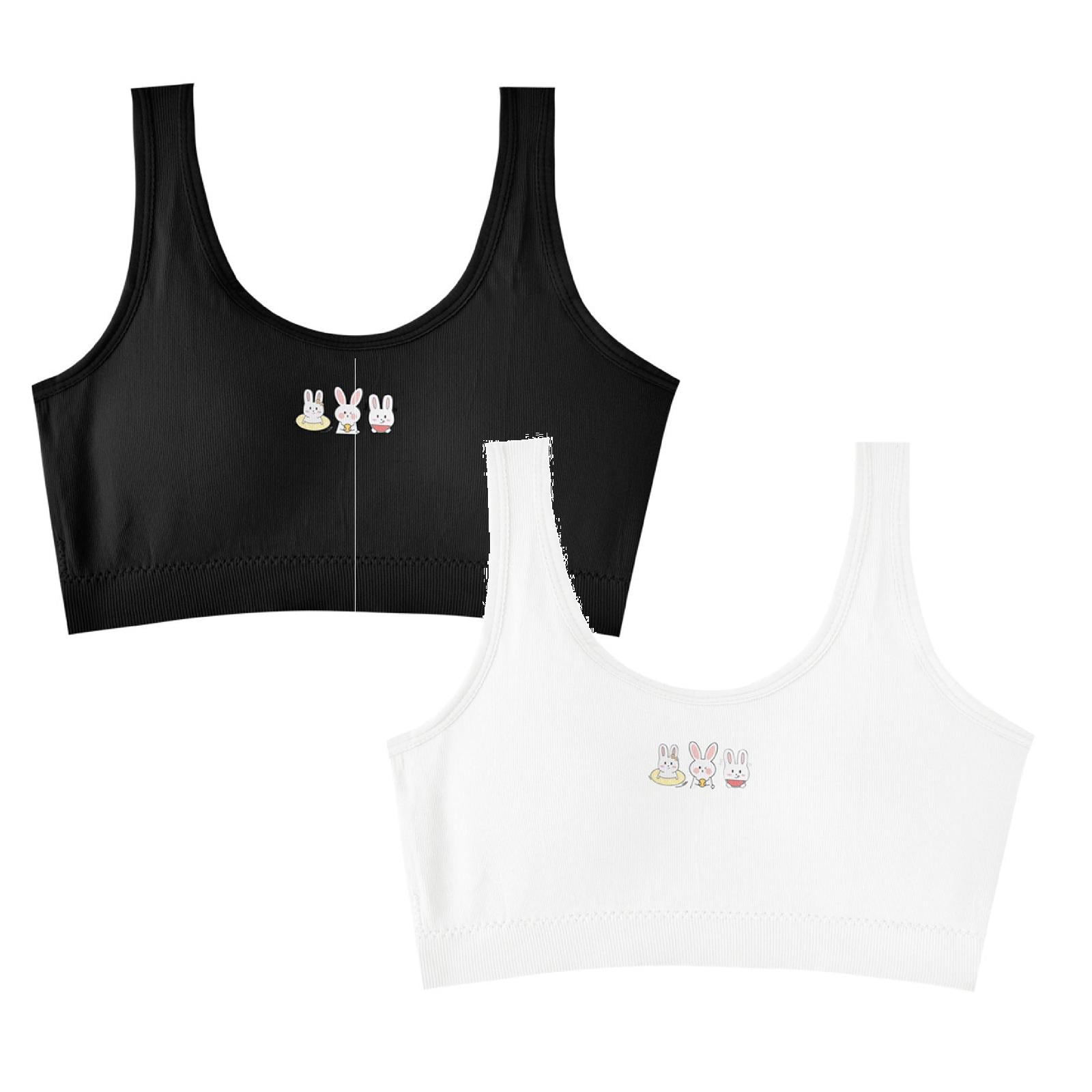 Girls Bralette Sets Teen Girls' Sports Bra Racerback Straps & Soft ...