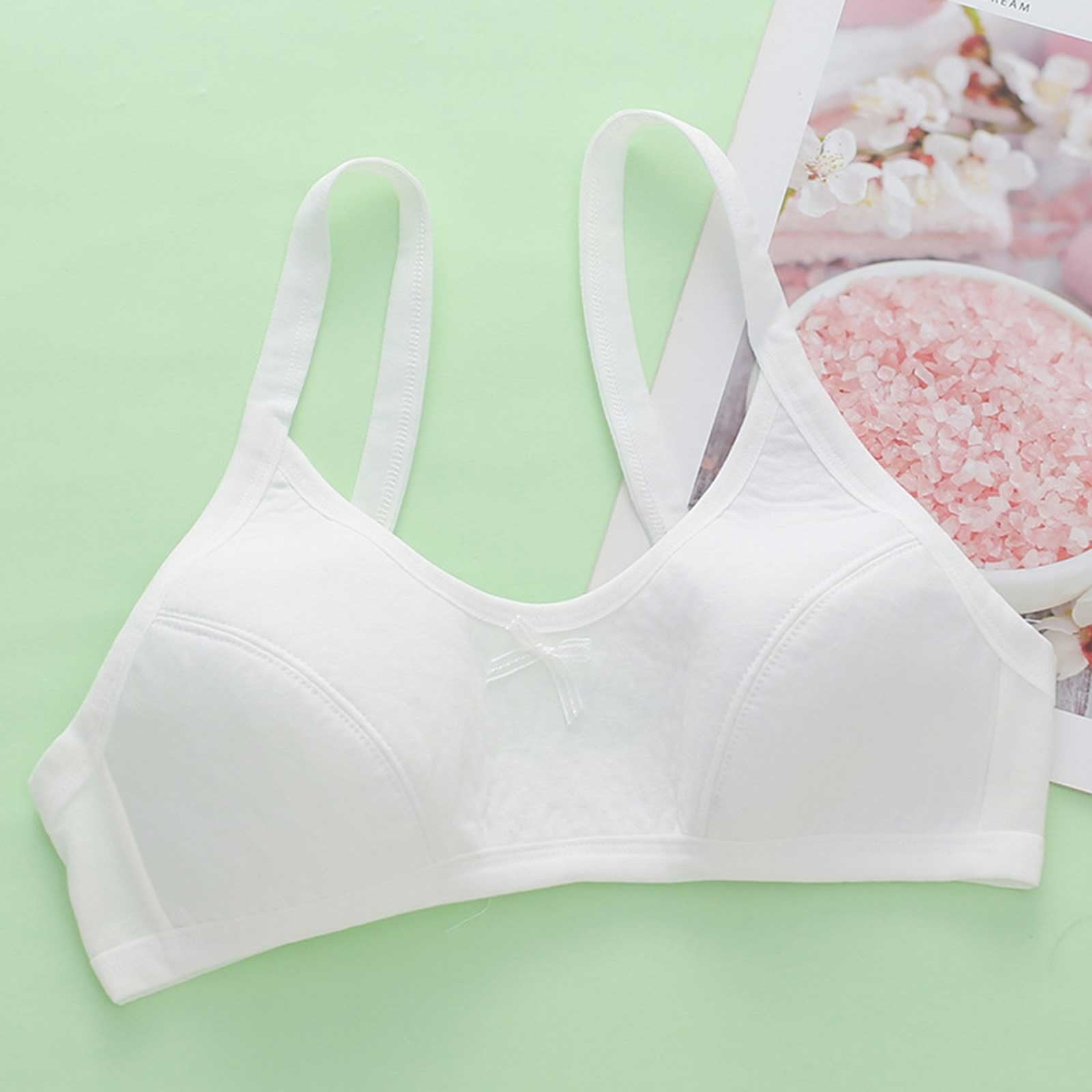 Girls Bras Ages 8 12 Sports Seamless Bra Spaghetti Straps Cami Thin ...
