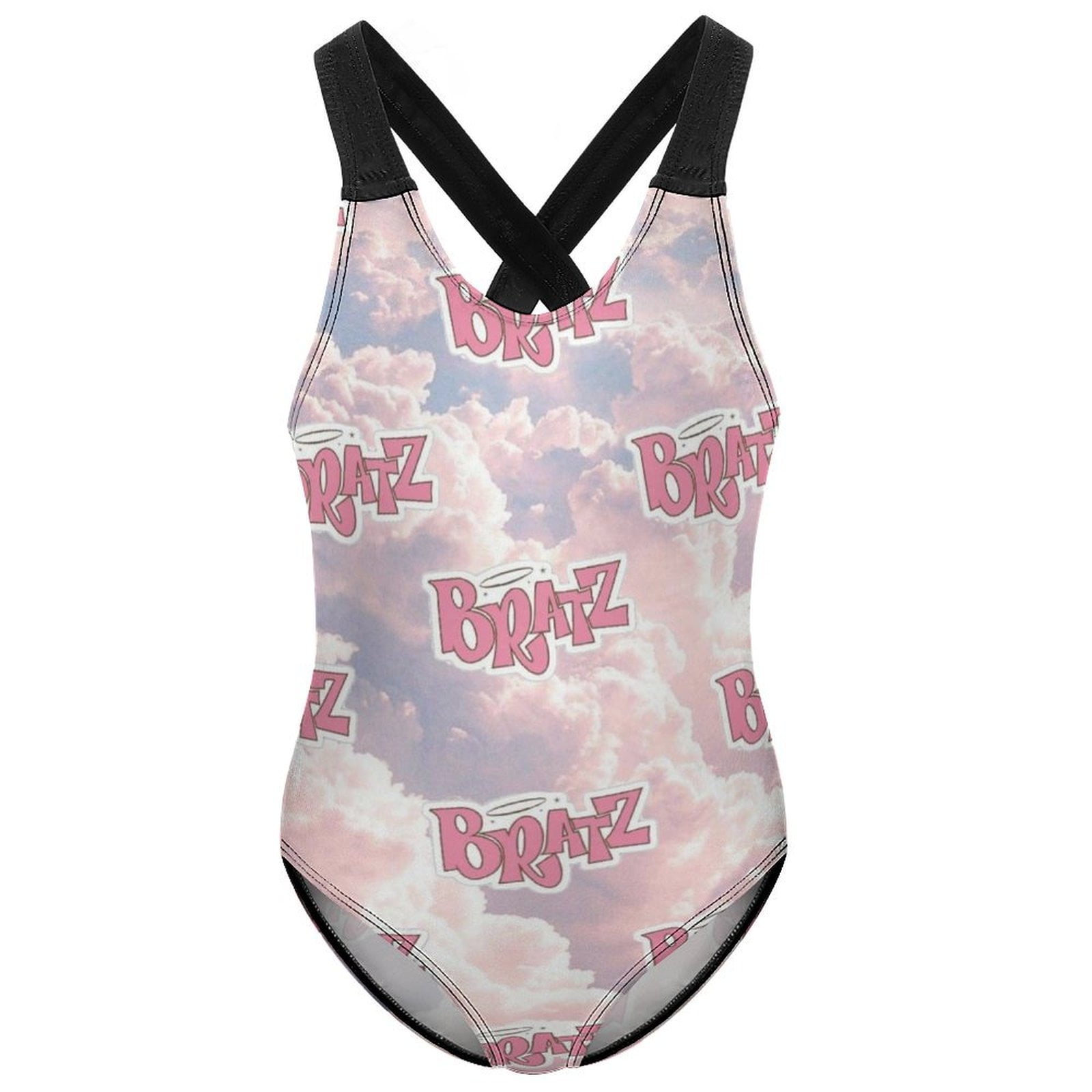 Girls Brat-z One Piece Swimsuits Bathing Suits Cross Back Swimwear ...