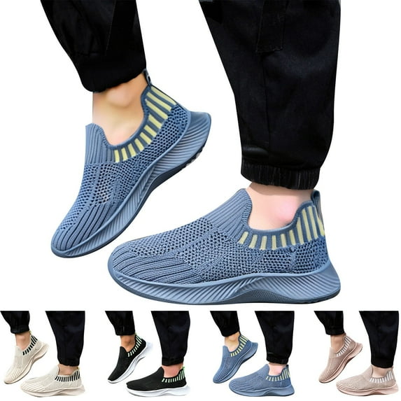 Girls' Breathable Mesh Sneakers Casual Lightweight Outdoor Slip On ...