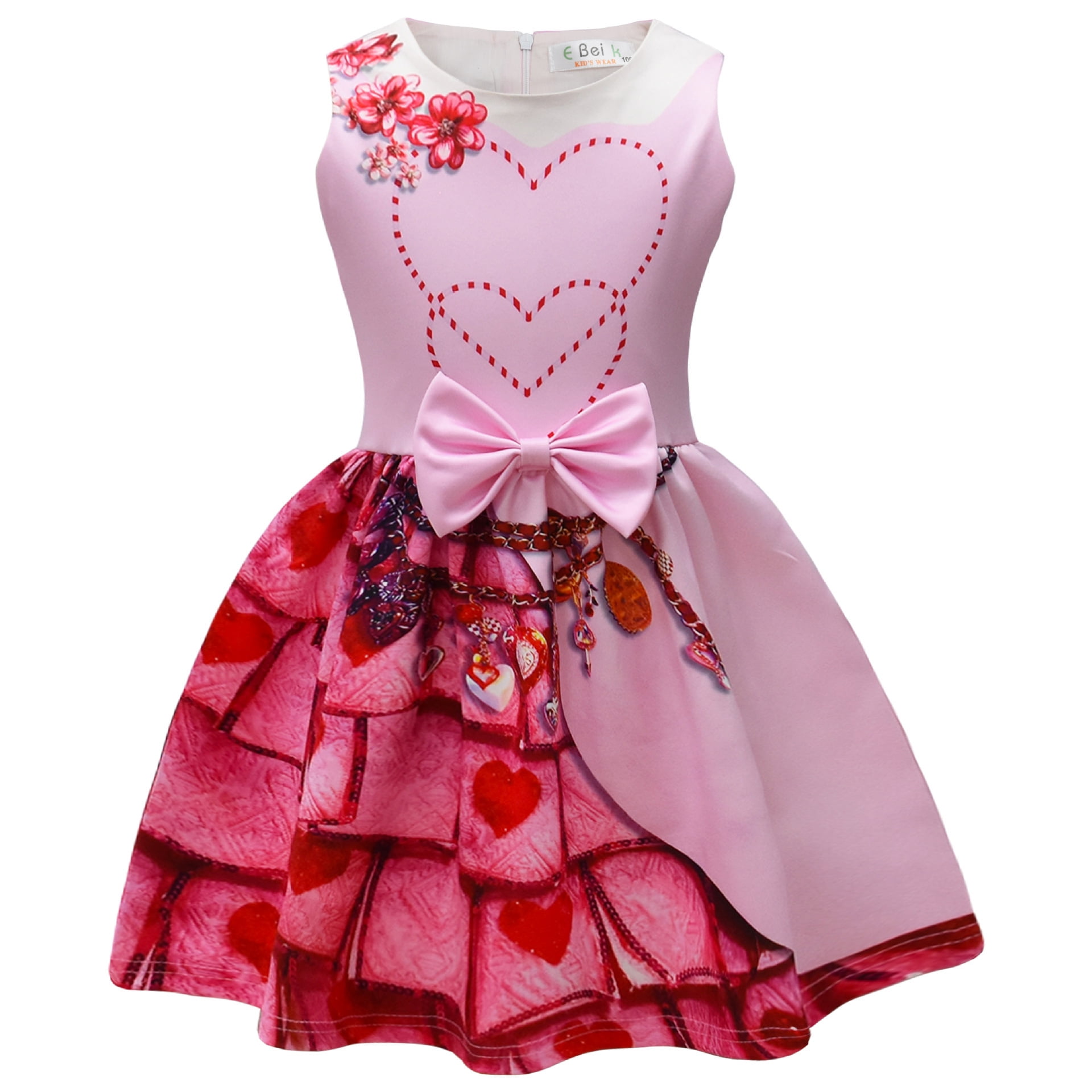 Girls Bridget Pink Costume Kids Movie Halloween Birthday Party 3-9Y ...
