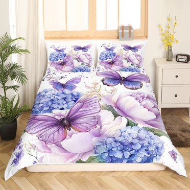 Peacock Bedding Set Aesthetic Animal Comforter Cover Dragonfly Decor ...