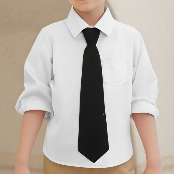Girls' Button Down Shirts Boys Formal Shirt Boys White Dress Shirt ...