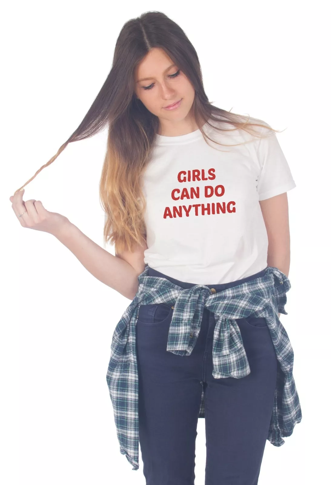 Girls Can Do Anything T Shirt Top Slogan Grunge Tumblr Fashion Feminist