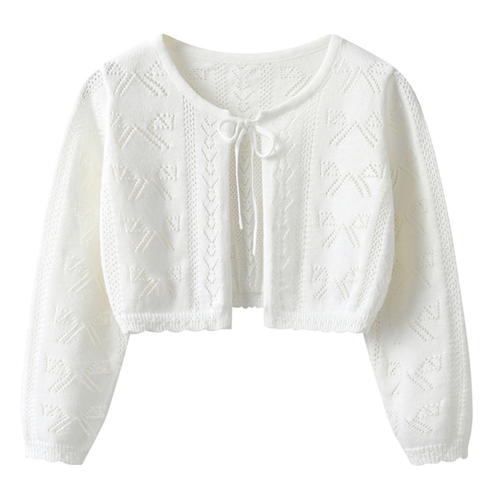 Girls Cardigan Bolero Shrug Long Sleeve Cotton Knit Dress Cover Up Kids ...