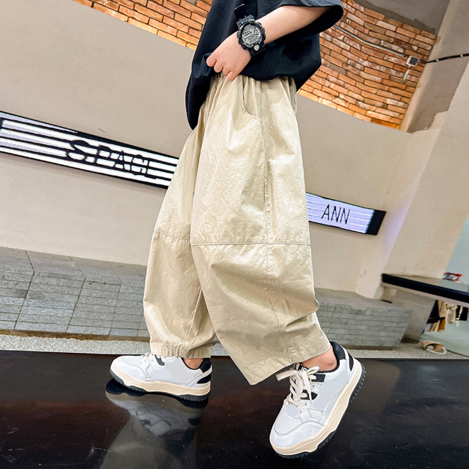 Girls Cargo Pants Girls Khaki Pants Casual Loose Tween Multi Pocket ...