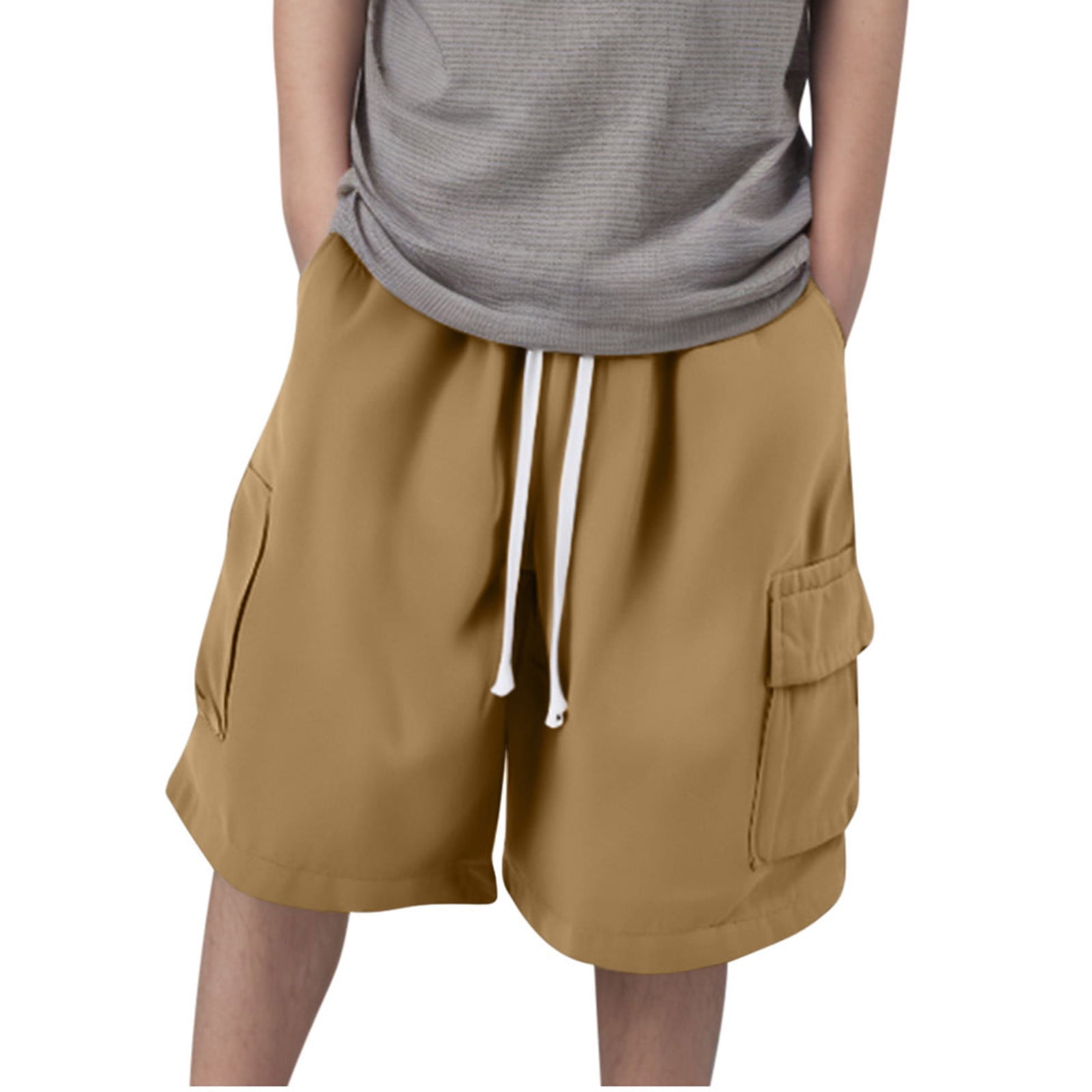 Girls Cargo Shorts Casual Drawstring Elastic Waist Summer Hiking Shorts ...