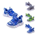 Girls' Cartoon Dinosaur Sneakers With Leather Upper And Light Up ...