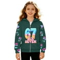 Girls Cartoon Graphic Zip Up Hoodie Jacket – Long Sleeve Hooded ...