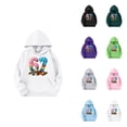 Girls Cartoon Ice Cream Print Hoodie, Long Sleeve Pocket Pullover ...