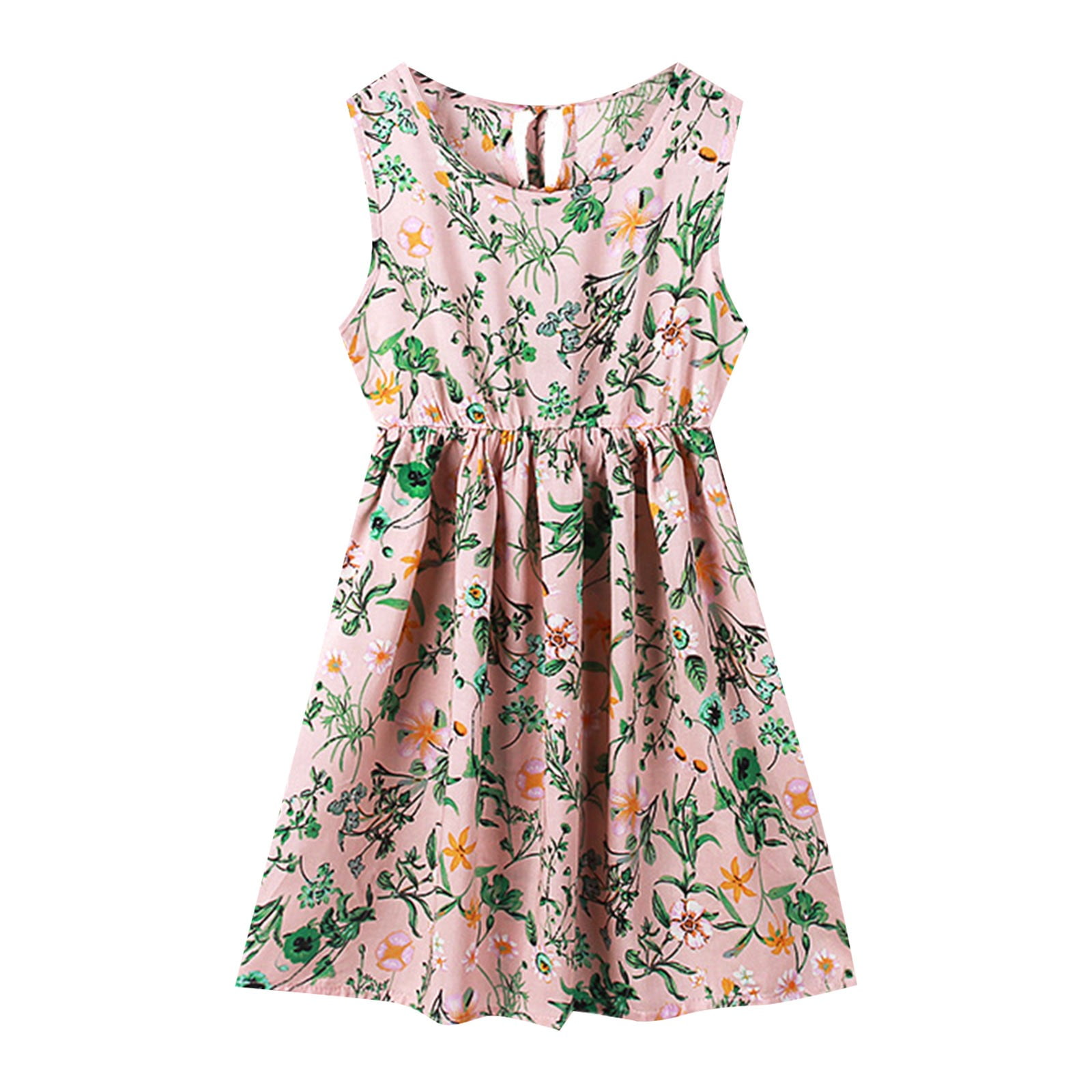 Girls Casual Dress for Summer Girls Toddler Kids Crew Neck Summer ...