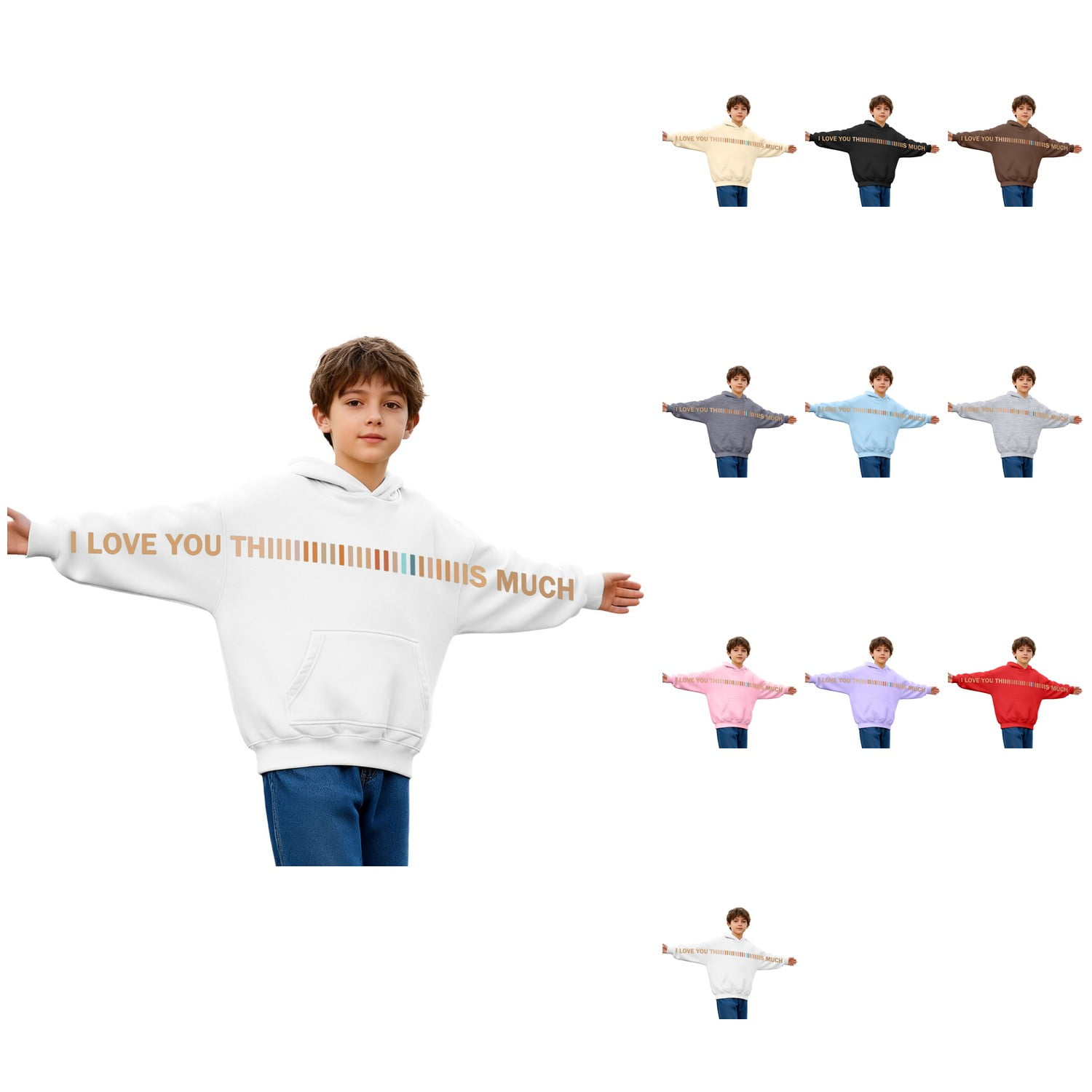 Girls Casual Hooded Sweatshirt With Pocket Print Graphic Pullover For ...