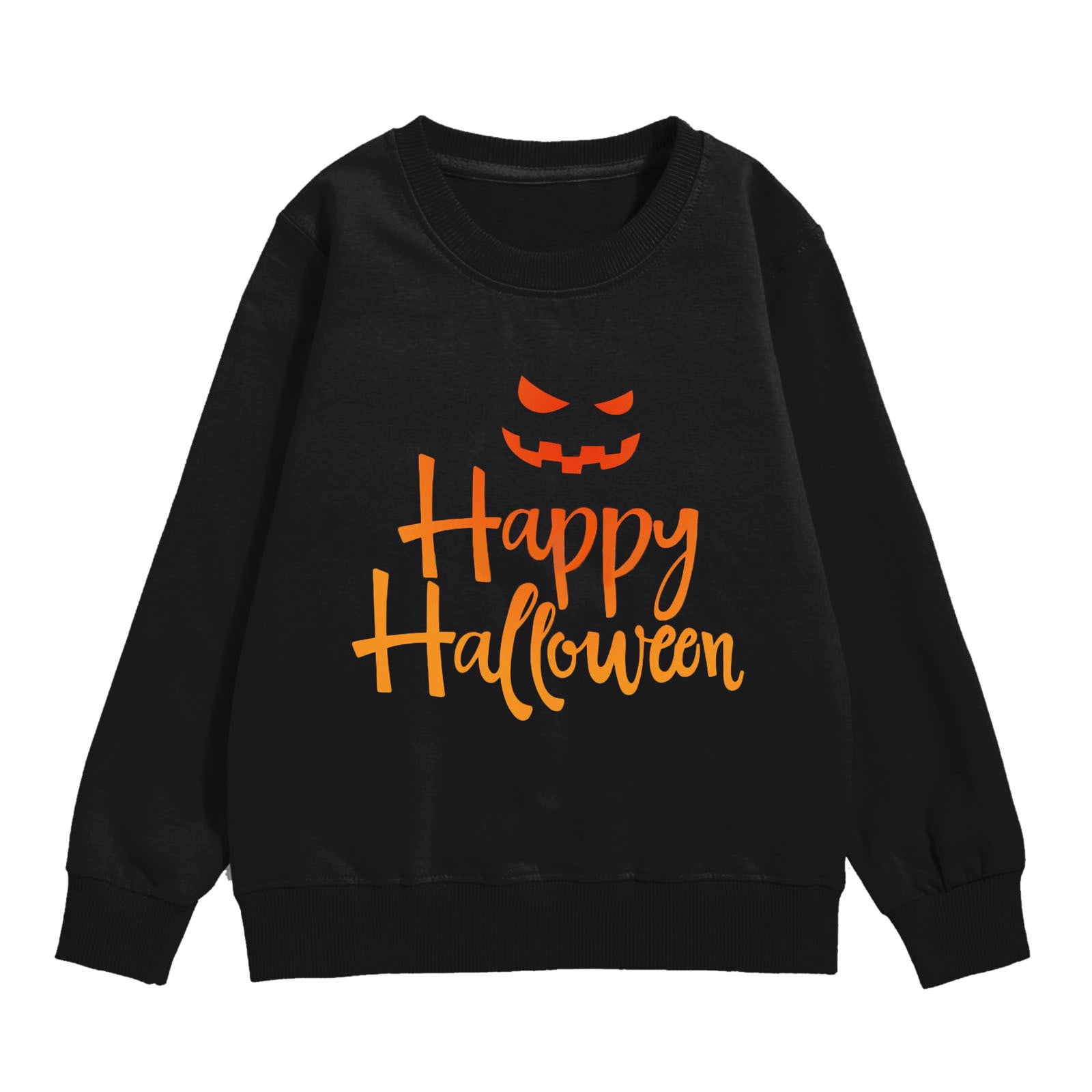 Girls Casual Printed Pullover Sweatshirt Long Sleeve Round Neck Loose ...