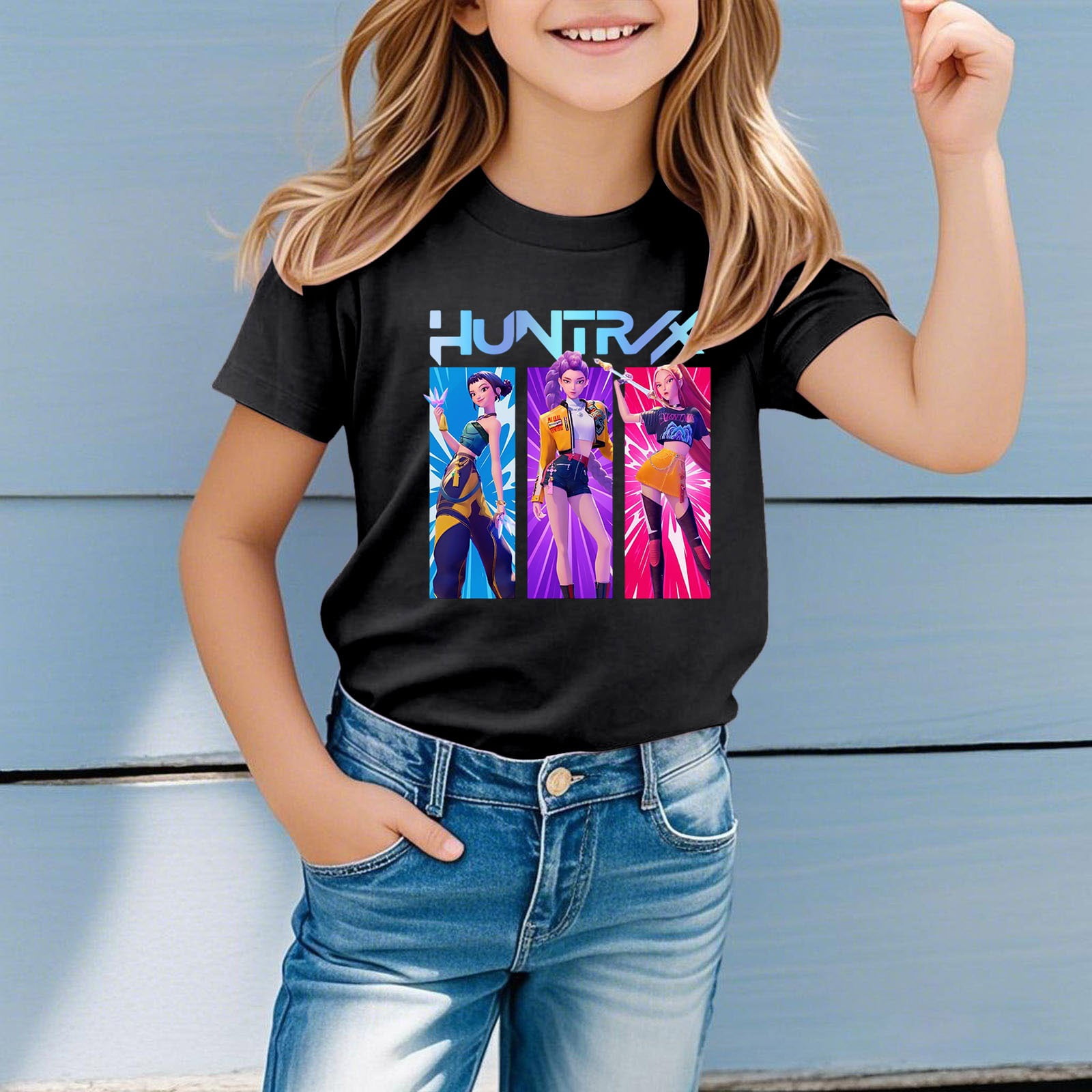 Girls Casual Short Sleeve T Shirts with Round Neck, Soft Comfortable ...