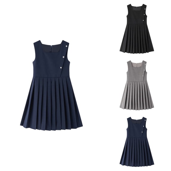 Girls Casual Summer Dress – A-Line Sleeveless Ruffled Dress for ...