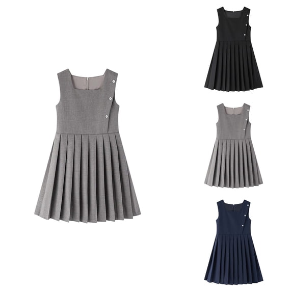 Girls Casual Summer Dress – A-Line Sleeveless Ruffled Dress for ...
