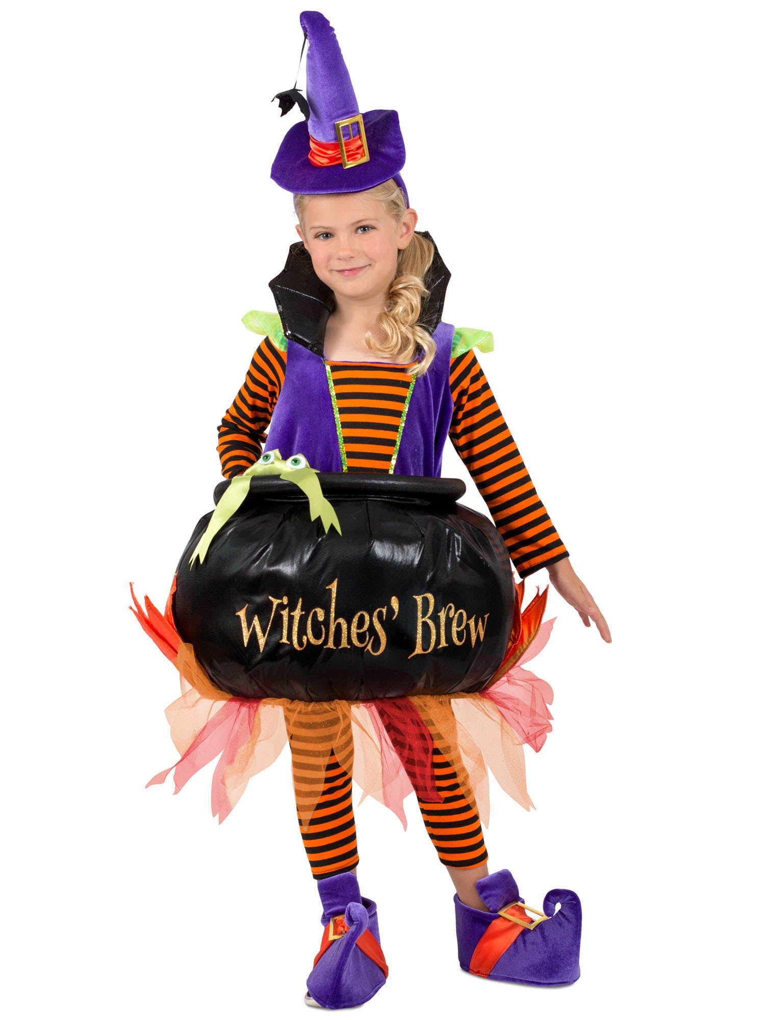Girls Cauldron Witch Costume - Walmart.com