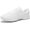 DADAWEN Women's Cheer Shoes White Sneakers Training Competitions Dancing Shoes for 5.5 US ...
