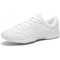 DADAWEN Women's Cheer Shoes White Sneakers Training Competitions Dancing Shoes for 5.5 US ...