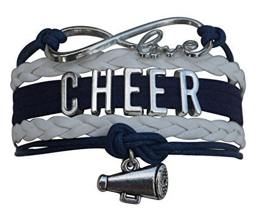 Girls Cheerleading Bracelet, Cheer Gifts- Cheer Jewelry- Cheer Bracelet- Adjustable Cheer Charm ...