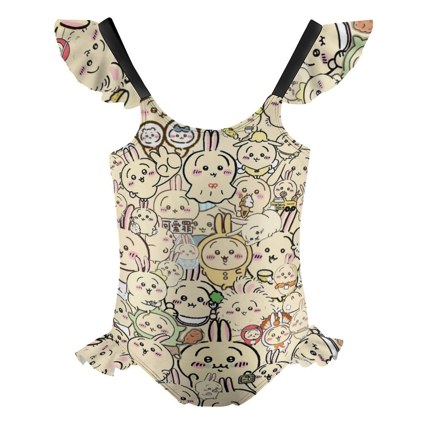 Girls Chii-ka-w One Piece Swimsuit Kids Cute Ruffle Bathing Suit ...