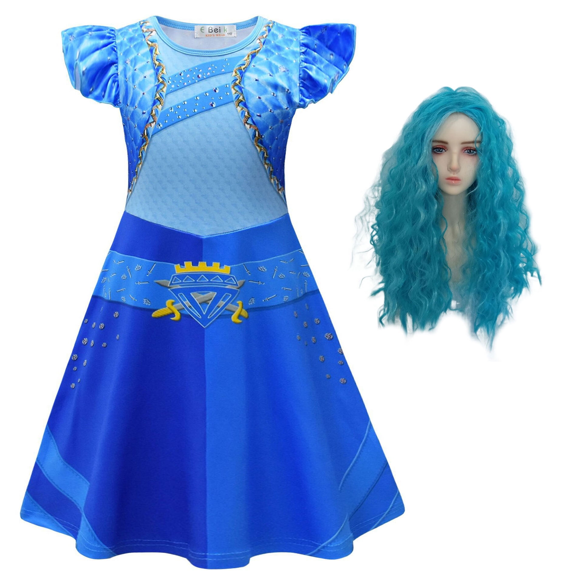 Girls Chloe Red Bridget Costume with Wig, Halloween Cosplay Dress Up ...