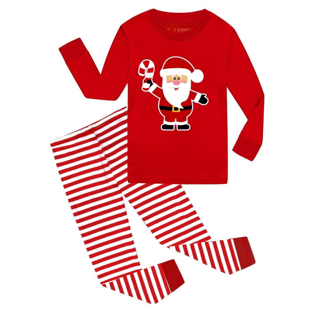 Girls Christmas Pajamas Toddler Kids Pjs Girls Boys Santa Claus Pajamas ...