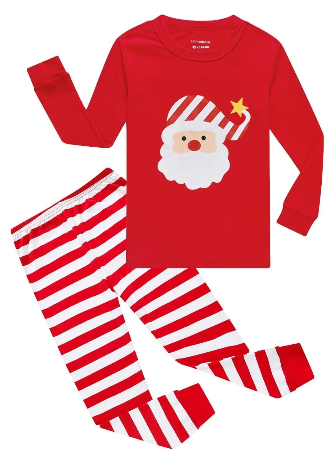 Tphon Girls Christmas Pajamas, Cotton Winter Sleepwear, Santa Claus ...