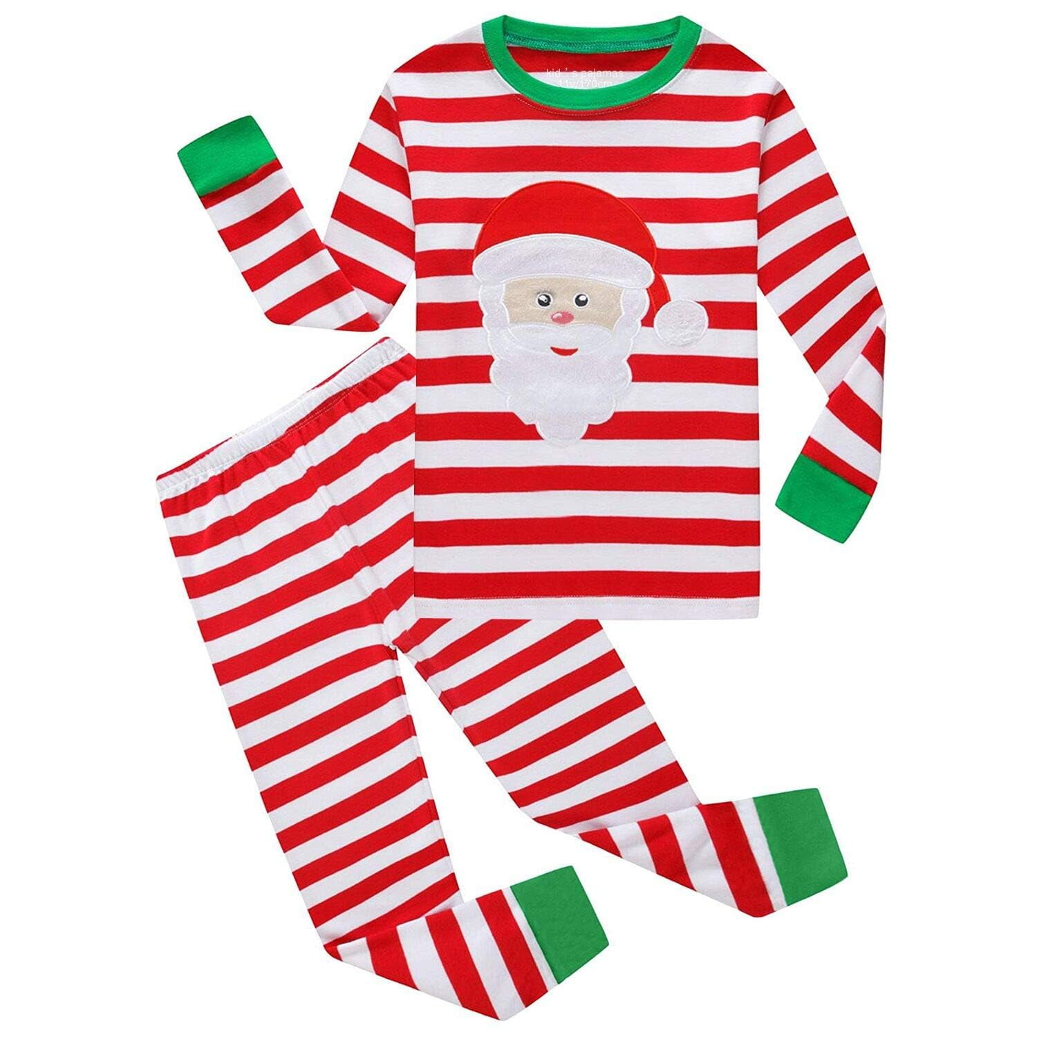 Girls Christmas Pajamas Toddler Kids Pjs Girls Boys Santa Claus Pajamas ...