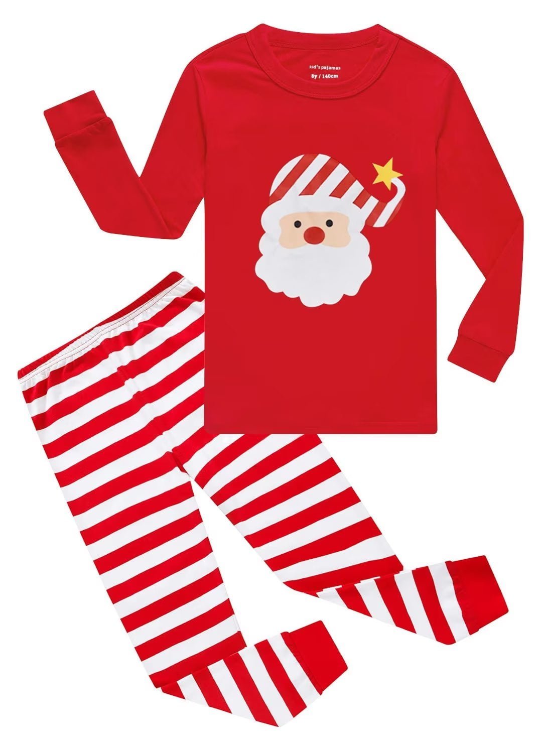 Girls Christmas Pajamas Toddler Kids Pjs Girls Boys Santa Claus Pajamas ...