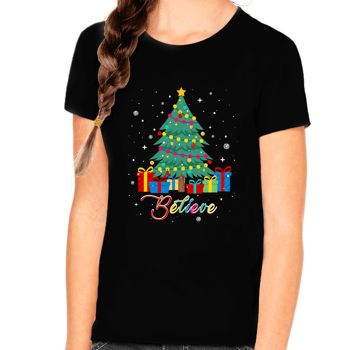 Christmas shirts for girls store