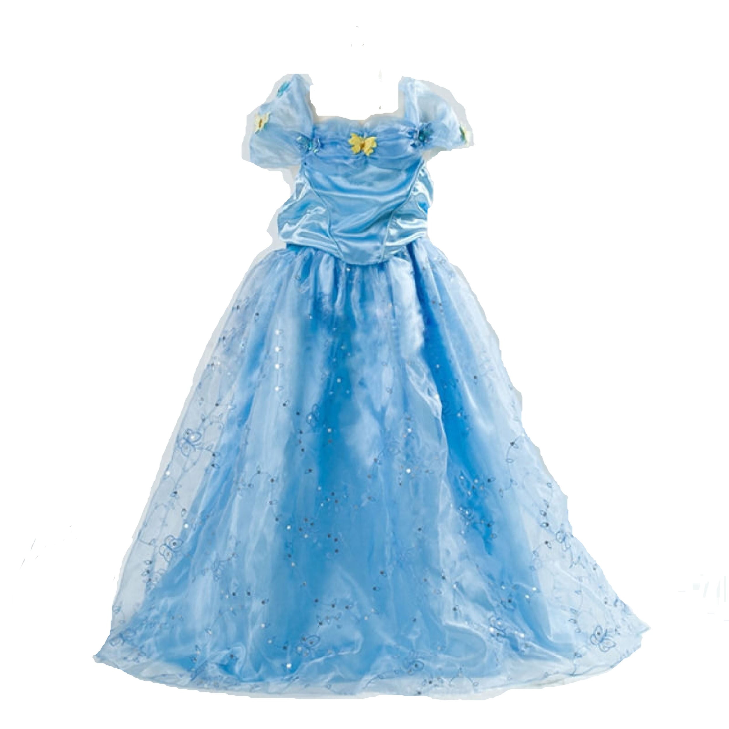 Girls Cinderella Costume Cinderella Dress with Butterfly Size 7/8 ...