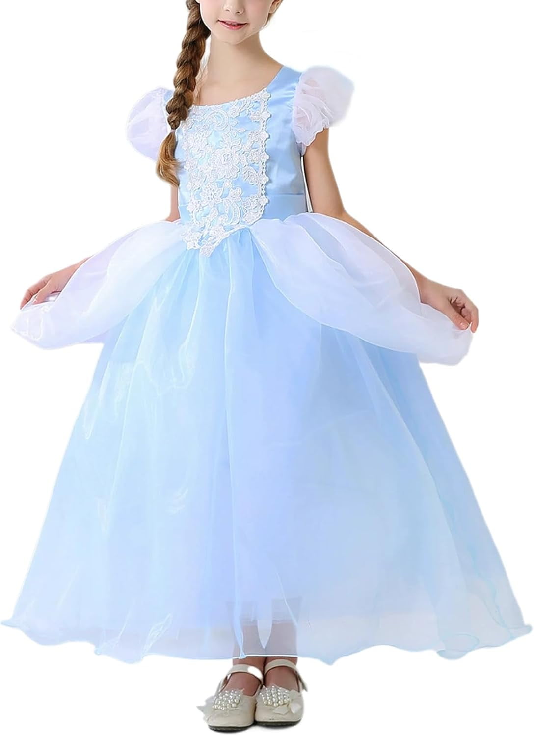Girls Cinderella Costume - Princess Dress Perfect for Halloween Fancy ...