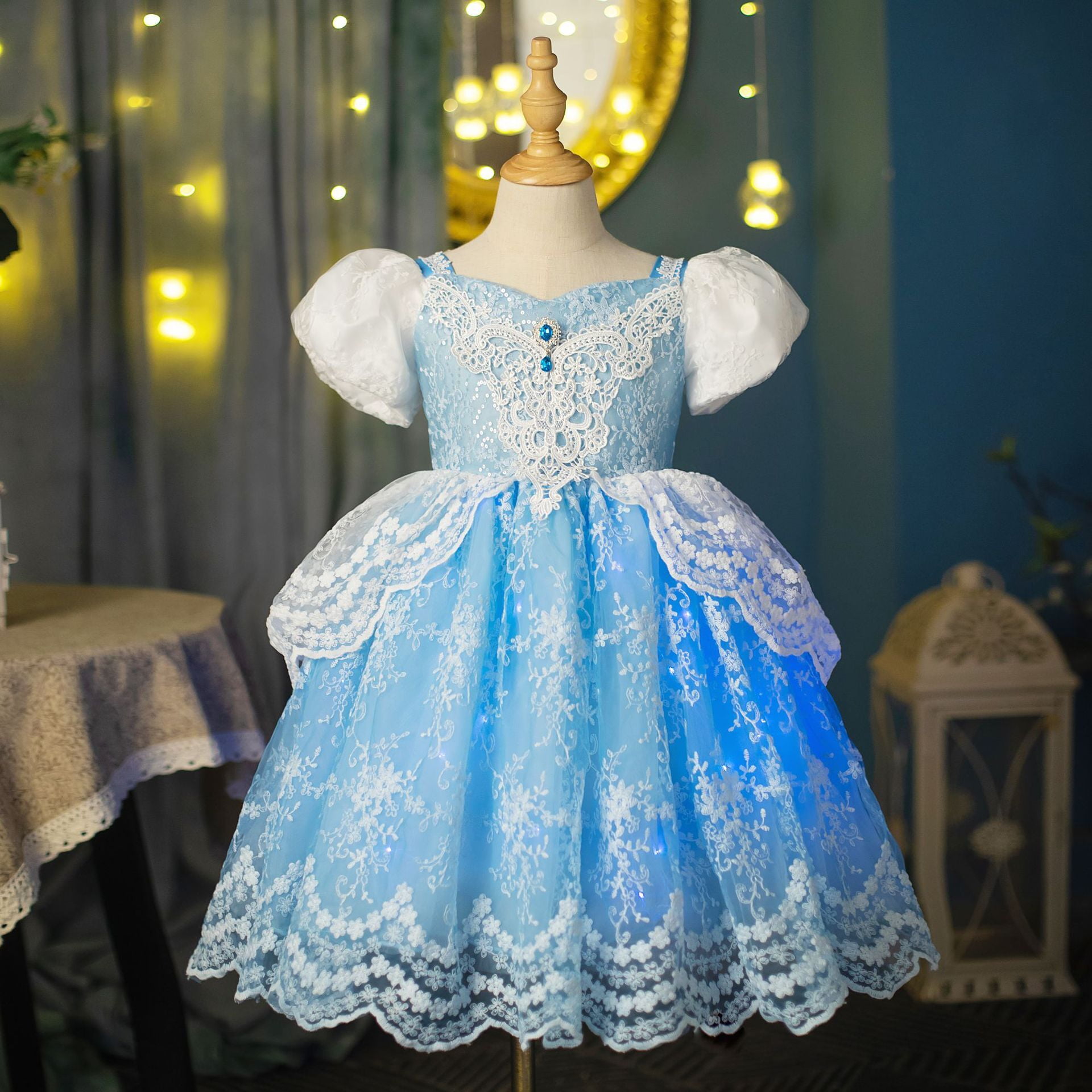 Girls Cinderella Princess Birthday Dress Halloween Costume Pageant ...